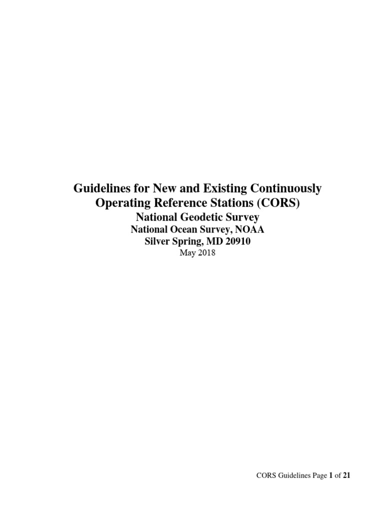 CORS Guidelines | PDF | Zip (File Format) | Antenna (Radio)