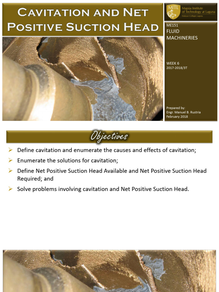 Understanding Cavitation and NPSH | PDF | Pump | Pressure