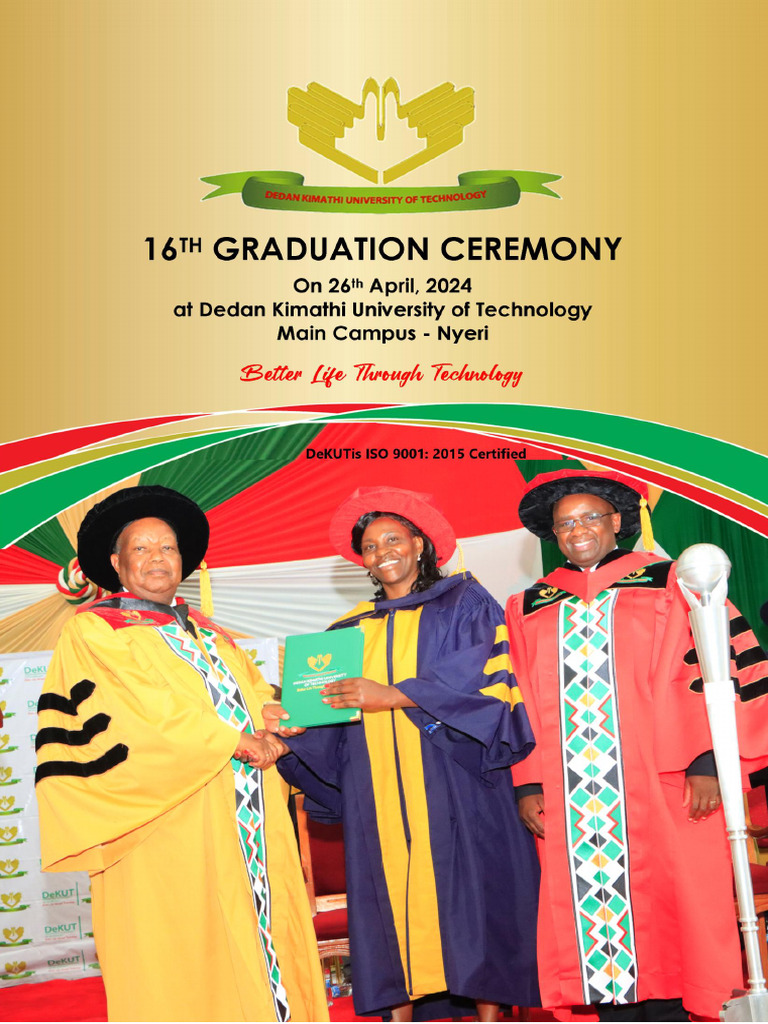 DeKUT 16th Graduation Booklet April 2024 | PDF | Diploma | Engineering