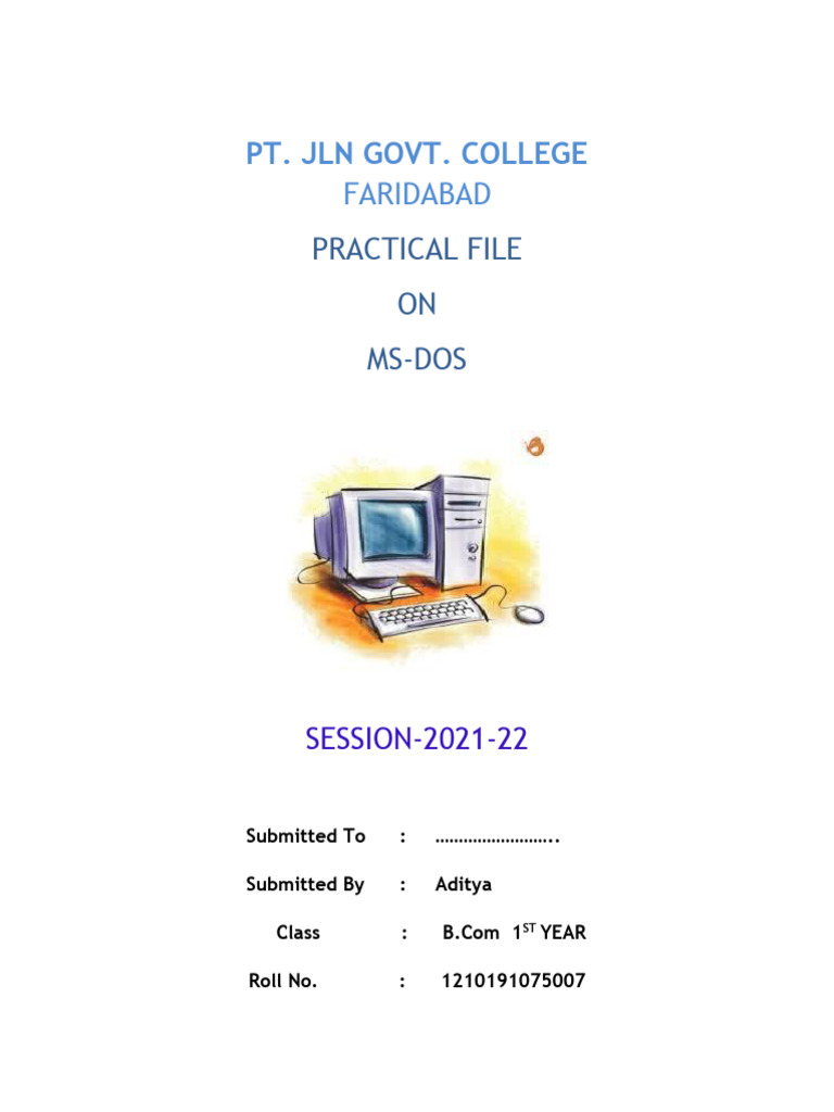 Bba 1 Sem Computer File | PDF | Computer File | Dos Bba 1 Sem Computer File | PDF | Computer File | Dos