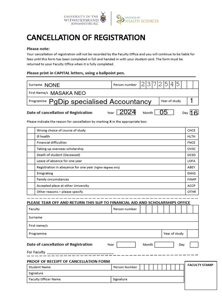 Cancellation of Registration | PDF