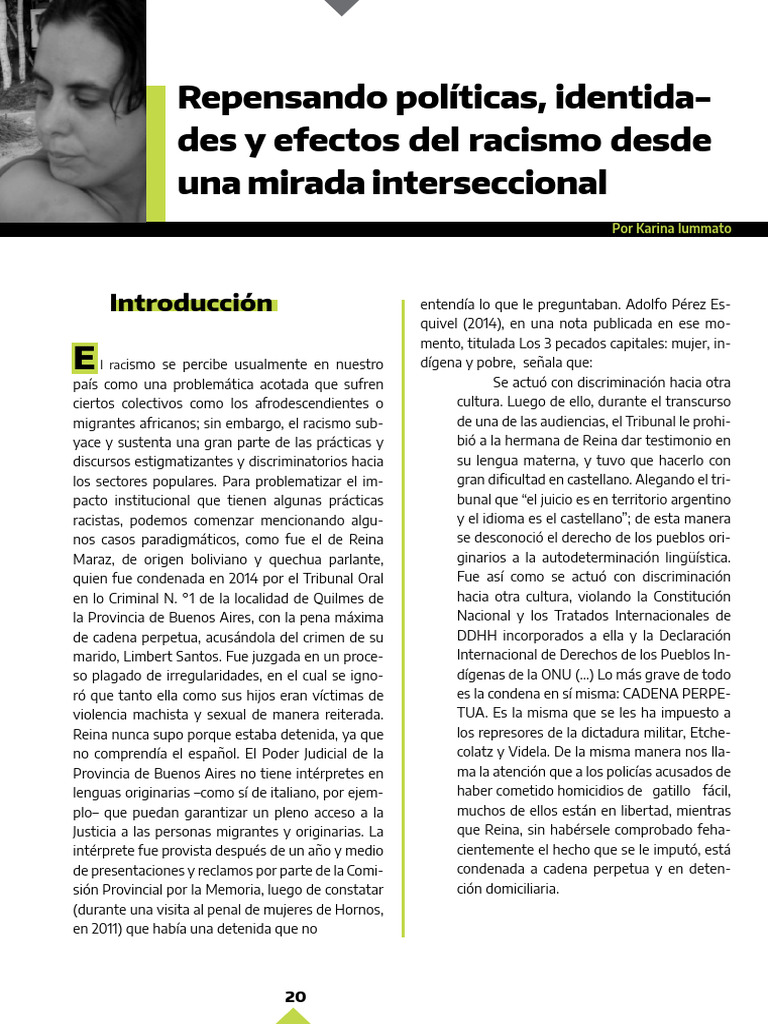 Iummato. Repensando Políticas, Identidades y Efectos Del Racismo Desde ...