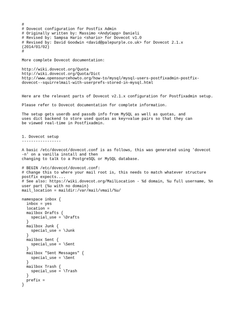 DOVECOT | PDF | Transport Layer Security | Computer Networking