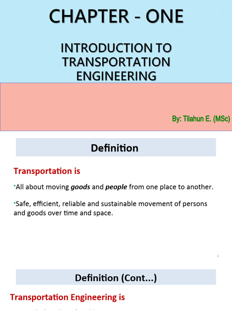 Transportation Handout | PDF | Transport | Road