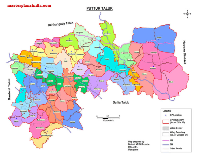 Puttur Taluk Map | PDF