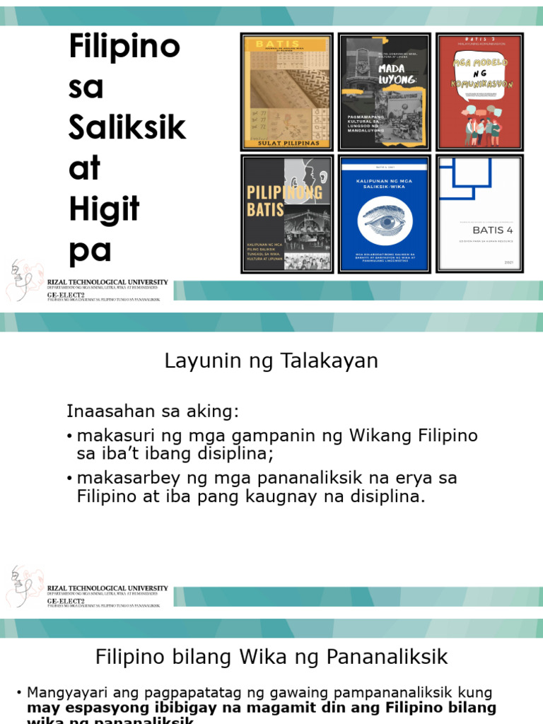 Filipino Sa Saliksik at Higit Pa | PDF