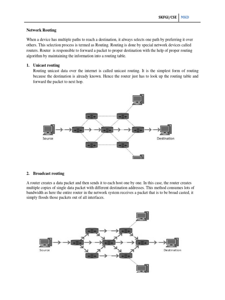 Computer Network Note-5 (3L) | PDF | Routing | Router (Computing)