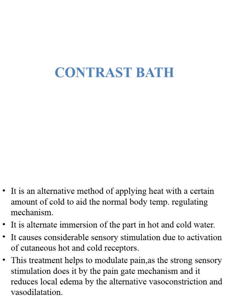 Contrast Bath | PDF