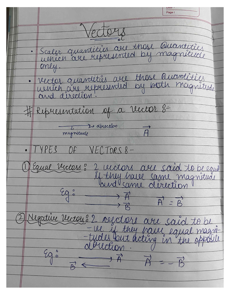 Vectors Pdf