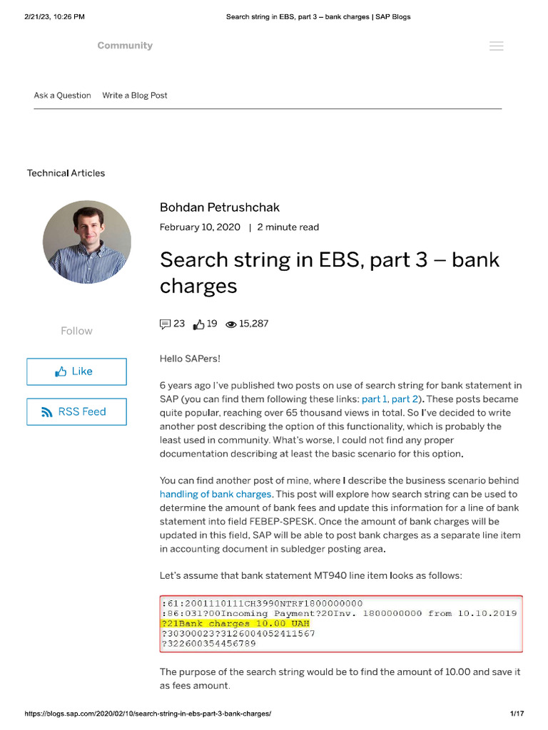 EBS Configuration of Search String, Part 3 | PDF