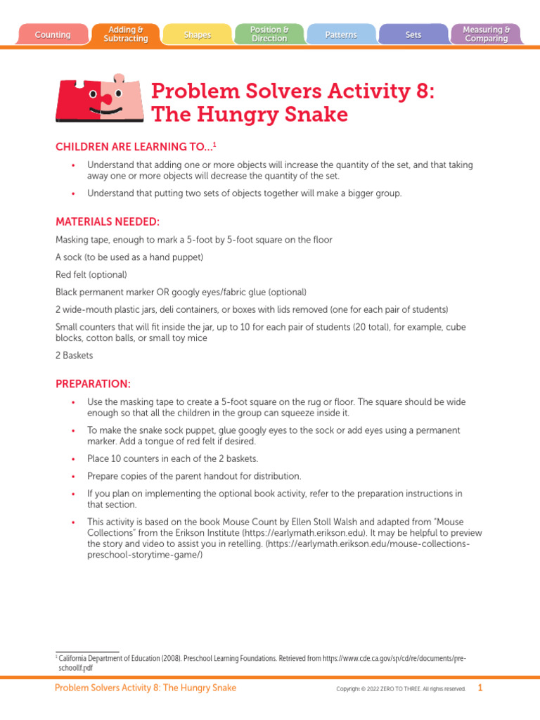 Problem Solvers Activity 8 | PDF | Snake | Mouse