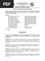 Sample Barangay Session Minutes | PDF | Government | Justice