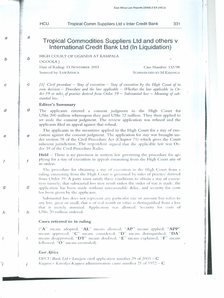 Tropical Commodities V International Credit | PDF