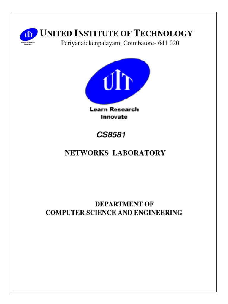 Cs8581-Networks Lab | PDF | Transmission Control Protocol | Domain Name ...