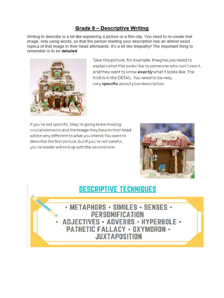 Descriptive Writing | PDF | Essays