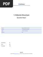Atomic Structure Questions | PDF | Atoms | Chemistry