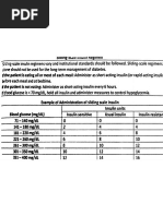 Insulin Sliding Scale Protocol Guide | PDF