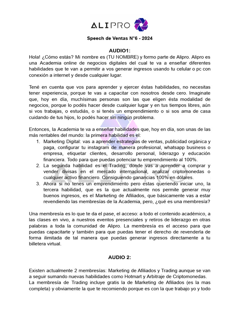 Alipro: Aprende y Gana con Marketing Digital | PDF | Iniciativa ...