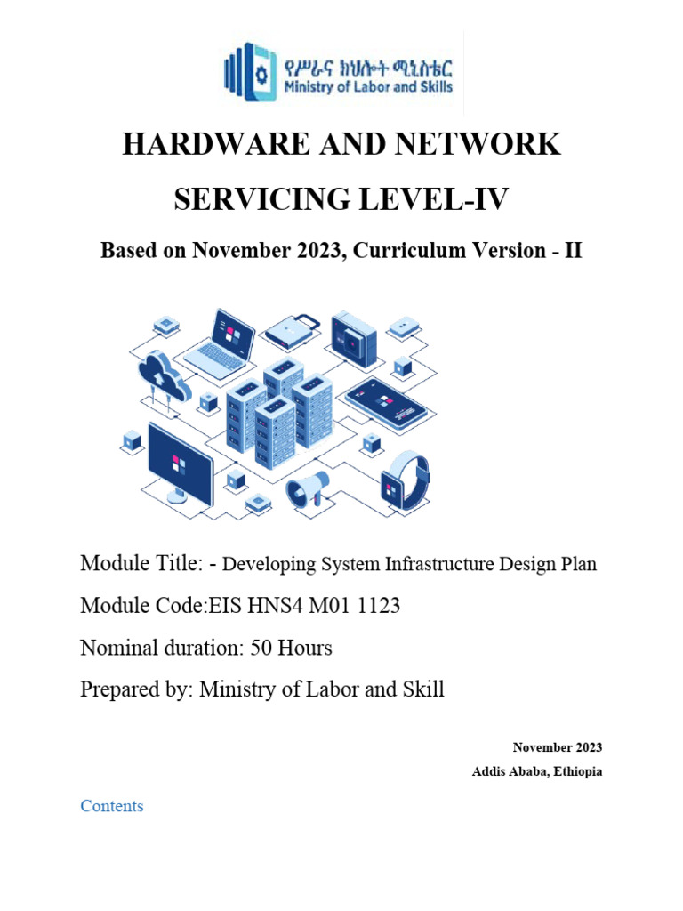 M01 - Developing System Infrastructure Design Plan | PDF | System | Computer Network