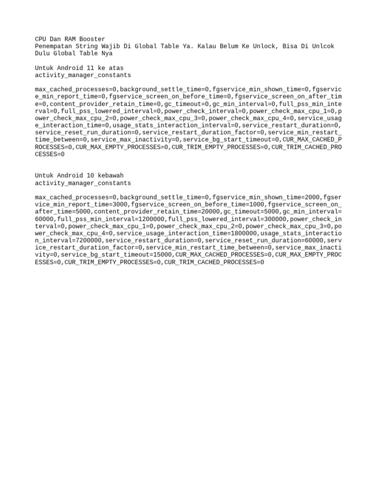 CPU and RAM Booster | PDF