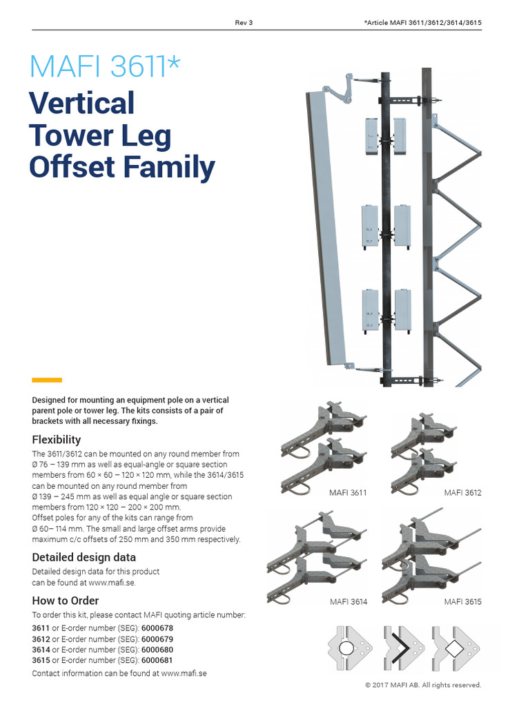 Vertical Tower Leg Offset Family: Detailed Design Data | PDF