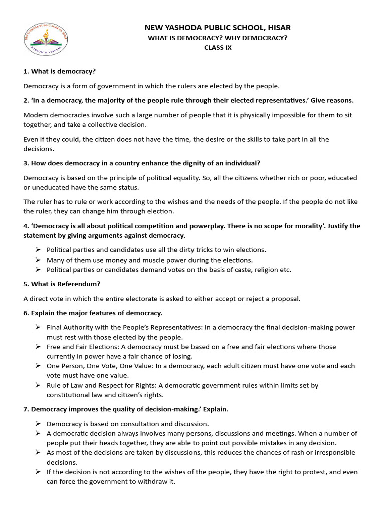 What Is Democracy Why Democracy 1 Download Free Pdf Democracy