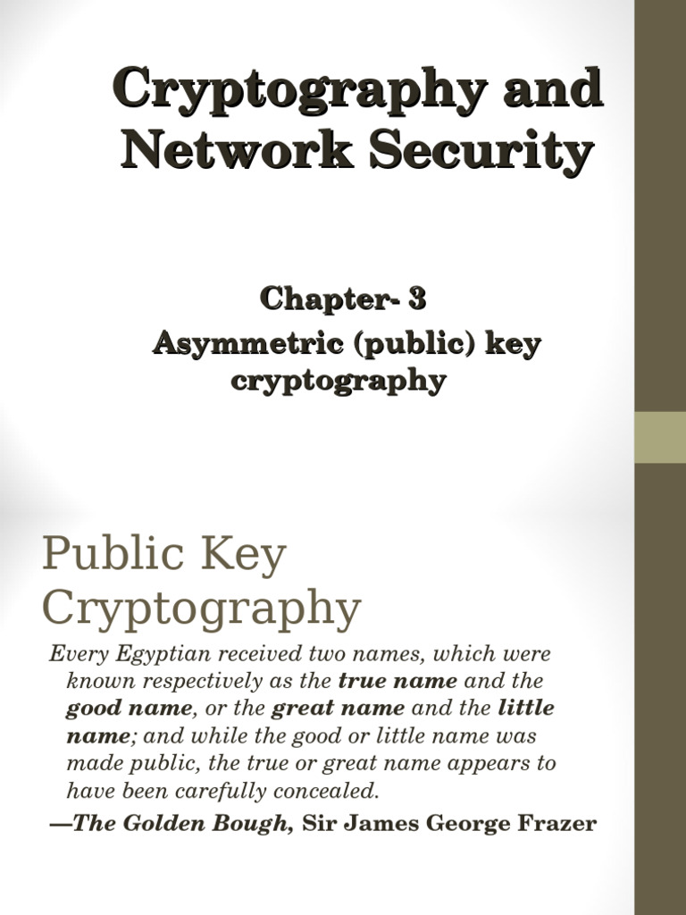 Crypto CH 3 ECE | PDF | Public Key Cryptography | Cryptography