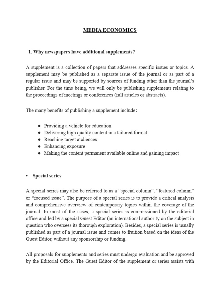 Media Economics | PDF | Academic Journal | Peer Review