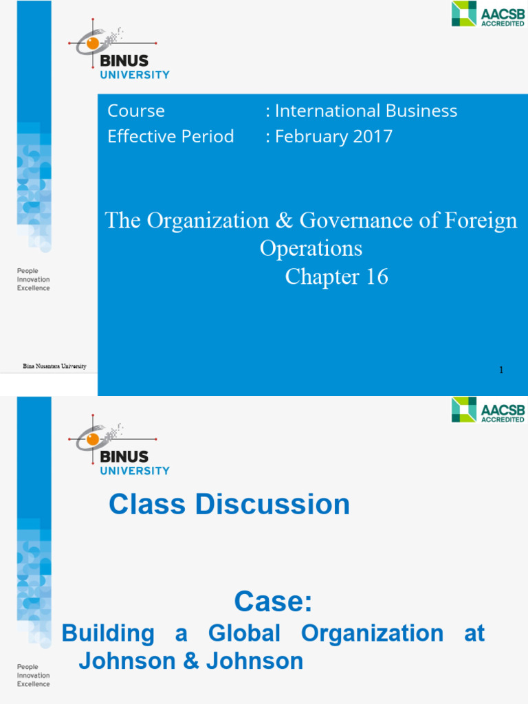 Session 18 - IB Chapter 16 The Organization and Governance of Foreign | PDF | Organizational ...