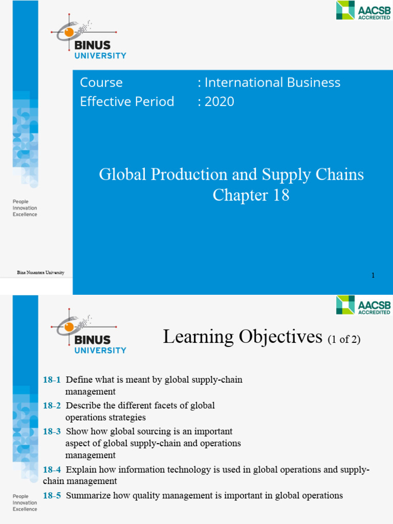 Session 21-22 - IB Chapter 18 Global Production and Supply Chains | PDF | Supply Chain ...