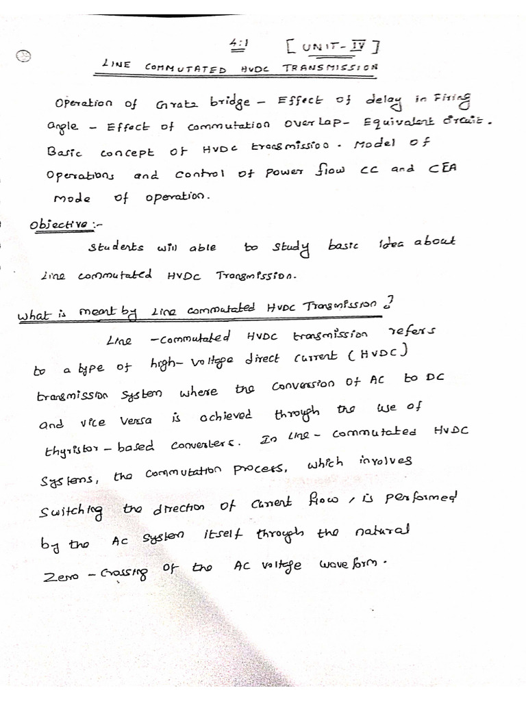 HVDC and Facts Unit - 4 | PDF