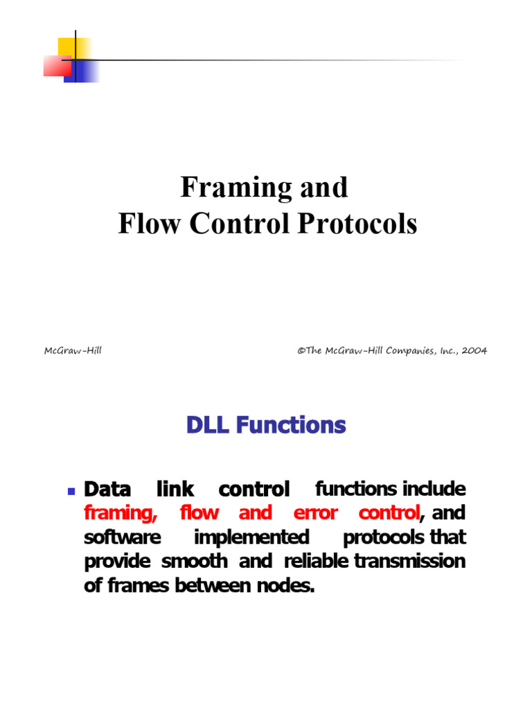 T6-DLL Framing and Flow Control | PDF | Transmission Control Protocol | Communications Protocols