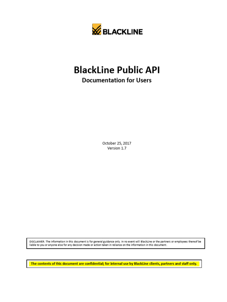 Client-Deployment of The BlackLine Public API - v1.7 | PDF | World Wide ...