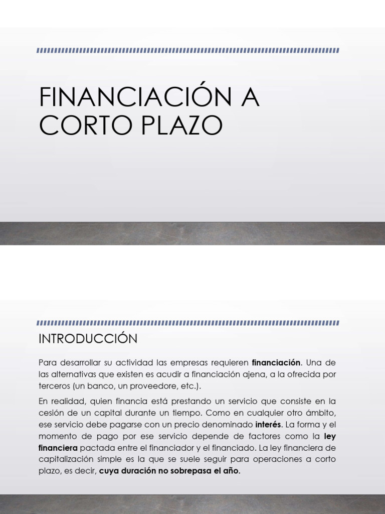 Unidad Financiación A Corto Plazo | PDF | Bancos | Business