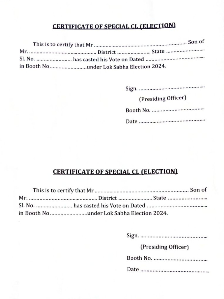 SPL CL Election From | PDF