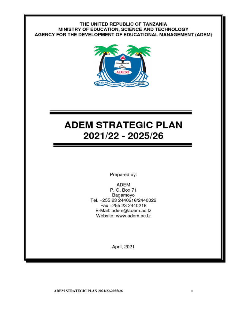Sw-1697089792-Strategic Plan 2021 Hadi 2026 Final | PDF | Strategic Planning | Accountant