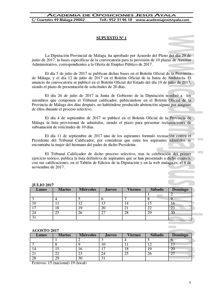 Supuesto 1 Con Respuestas | Descargar gratis PDF | Gobierno