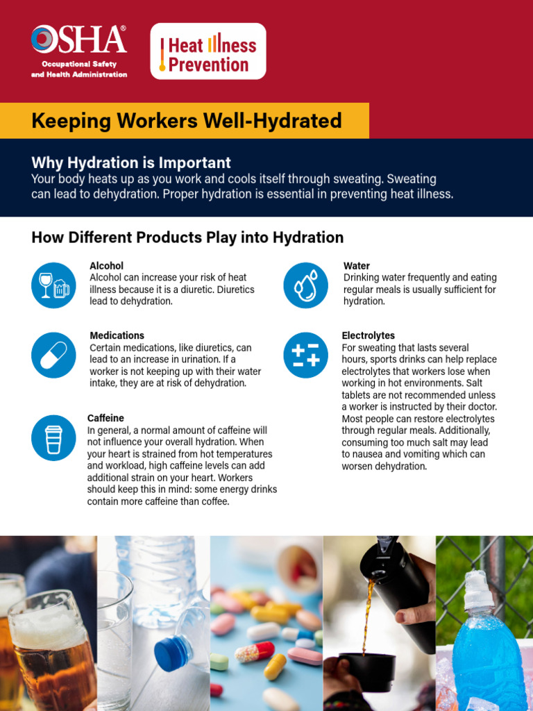 Osha 4372 | PDF | Dehydration | Drinking