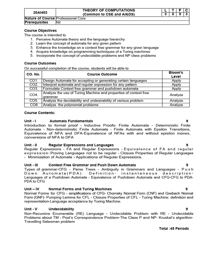 TOC | PDF | Automata Theory | Mathematics