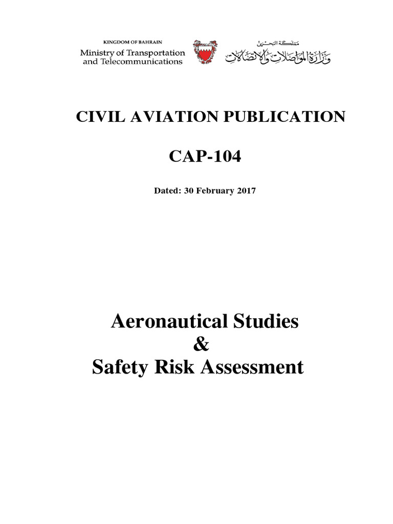 Aeronautical Study Guidelines CAP-104 | PDF | Risk | Risk Management