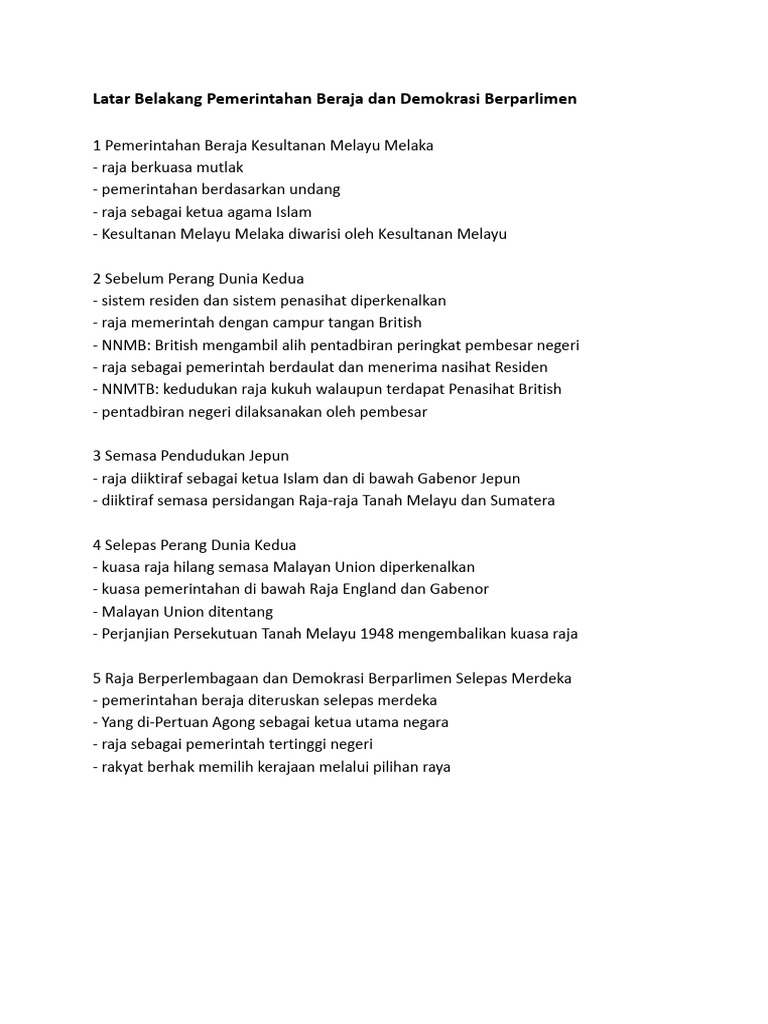 Sejarah Bab 3 Raja Berperlembagaan Dan Demokrasi Berparlimen | PDF