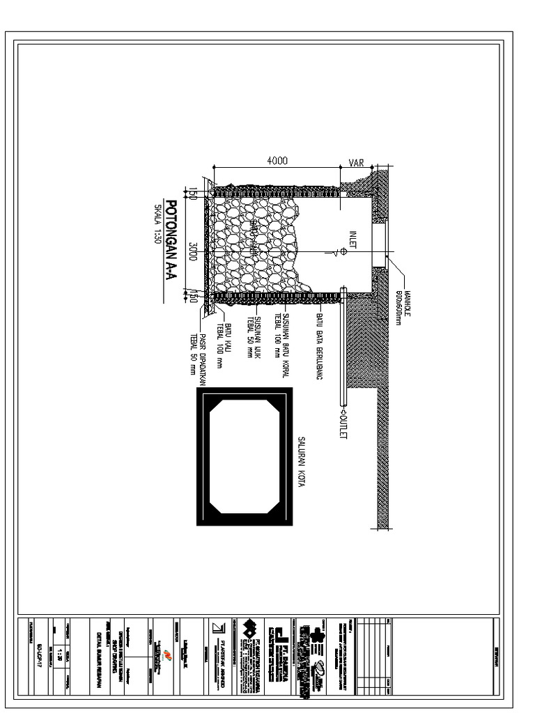 Denah Sumur Resapan dan Water Trap(DETAIL TRAP-LCP17) | PDF