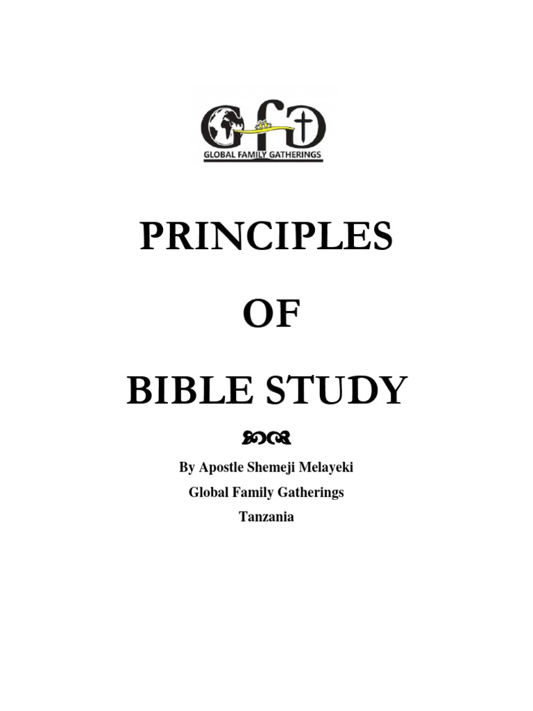 Principles of Effective Bible Study | PDF | Jesus | Bible