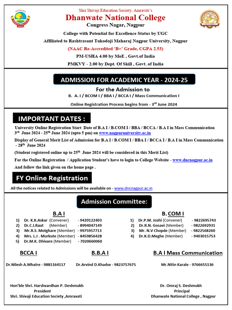 Admission Registration 2024-25 | PDF