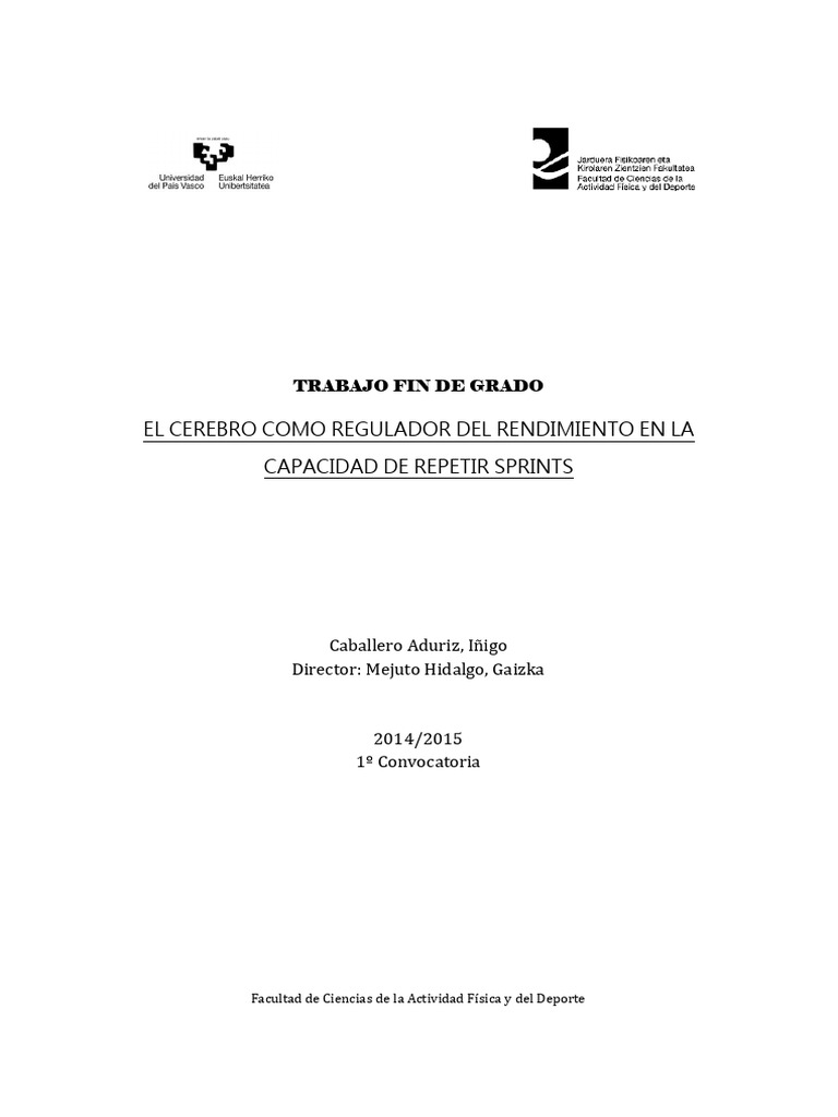 TFG - Modelos Teóricos Fatiga | PDF | Homeostasis | Músculo