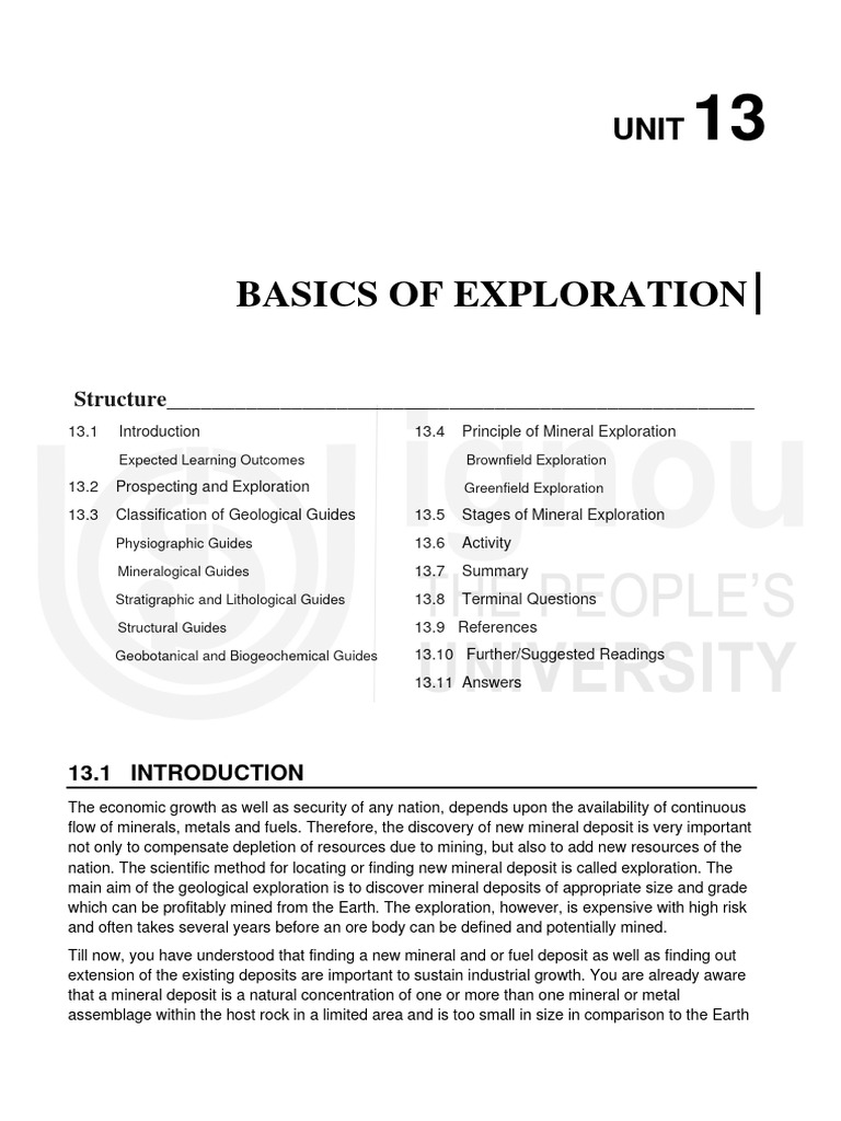 Unit 13 | PDF | Geology | Ore