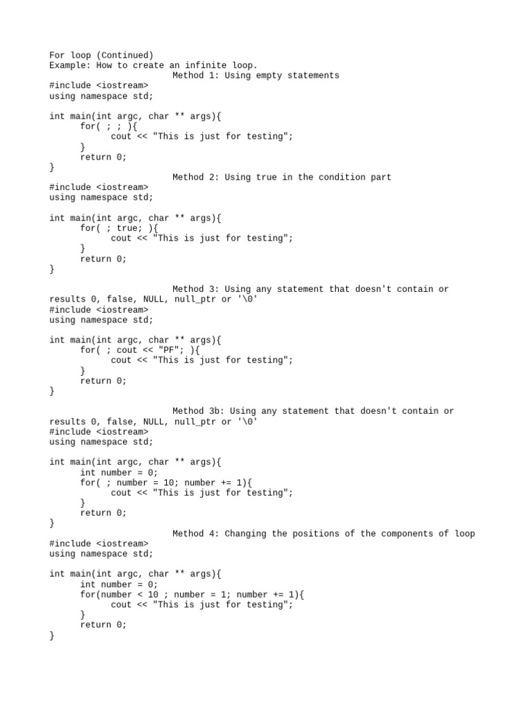 Lecture 16 - For Loop (Continued), Nested For Loop, Escape Sequences and Type Casting | PDF ...