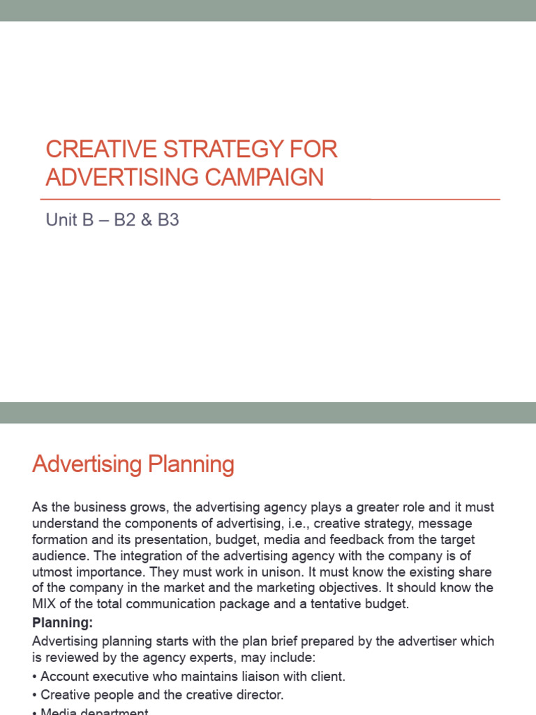Creative Strategy | PDF | Advertising | Brand