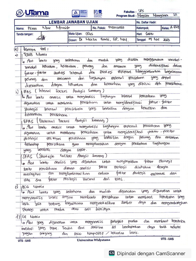 Prima Noor Maulida - 51422220033 - UTS CBUS | PDF
