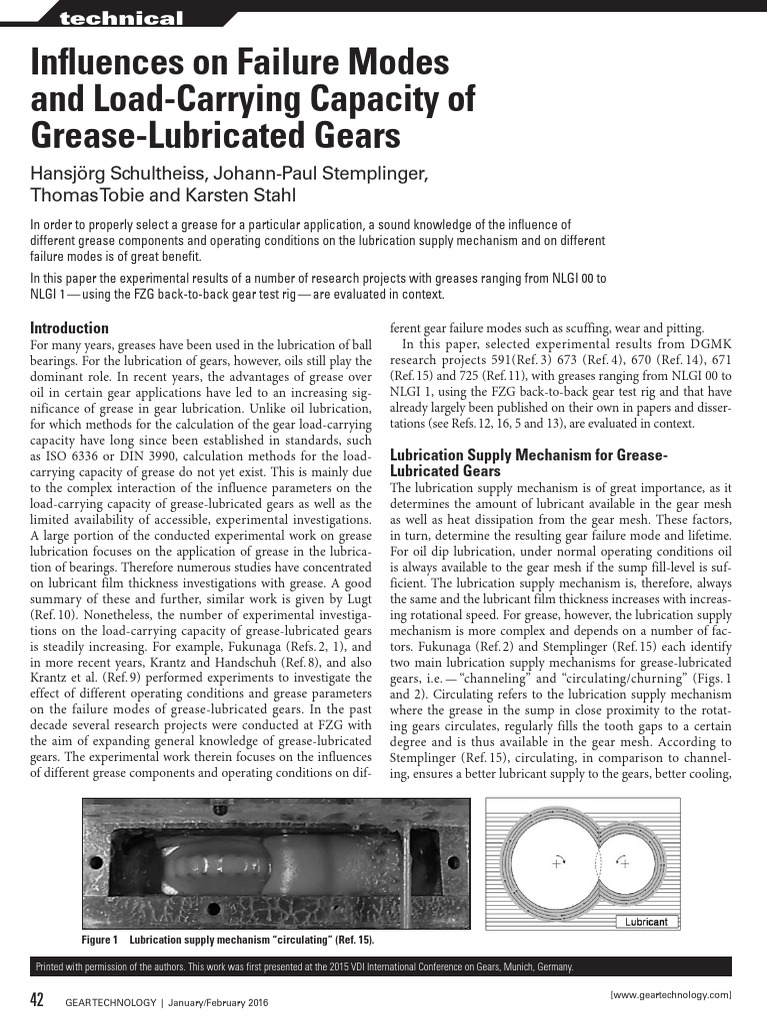 failure_modes | PDF | Gear | Lubrication